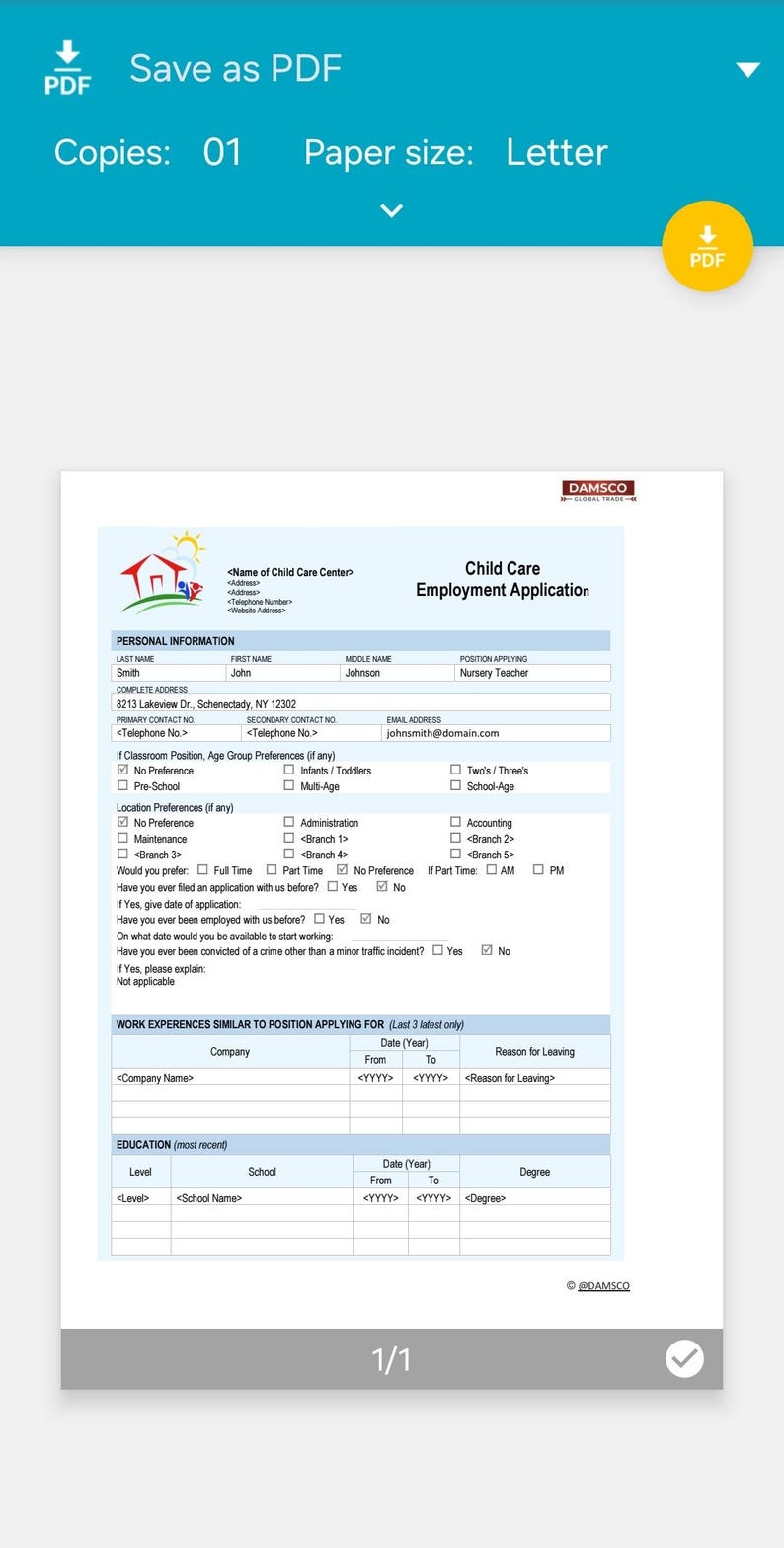 Child Care Forms Printable | Daycare Forms Bundle | Childcare Templates ...