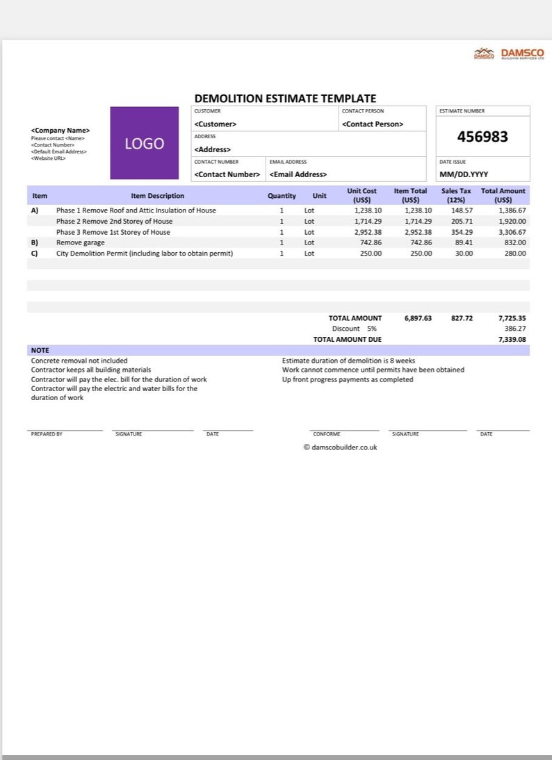 Estimate Property Renovation Quote, Renovation Estimate,renovation Work ...