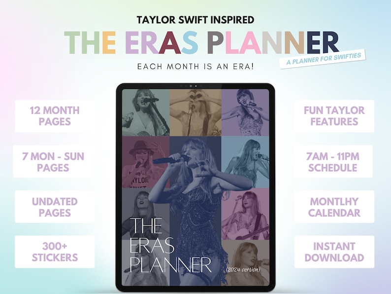 The Eras Planner A Taylor Swift the Eras Tour Digital Planner for Ipad ...