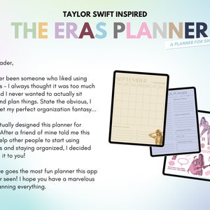 The Eras Planner A Taylor Swift the Eras Tour Digital Planner for Ipad ...