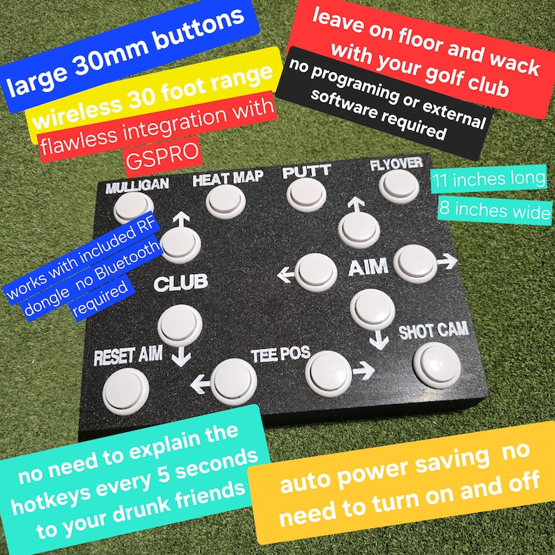 Wireless Golf Simulator Control Box – Plug & Play Gspro, Heavy Duty, No ...