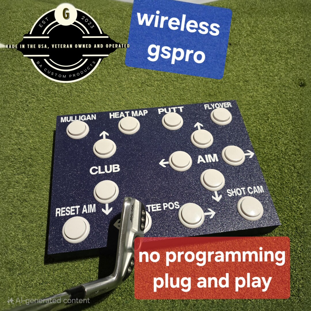 Wireless Golf Simulator Control Box – Plug & Play Gspro, Heavy Duty, No ...