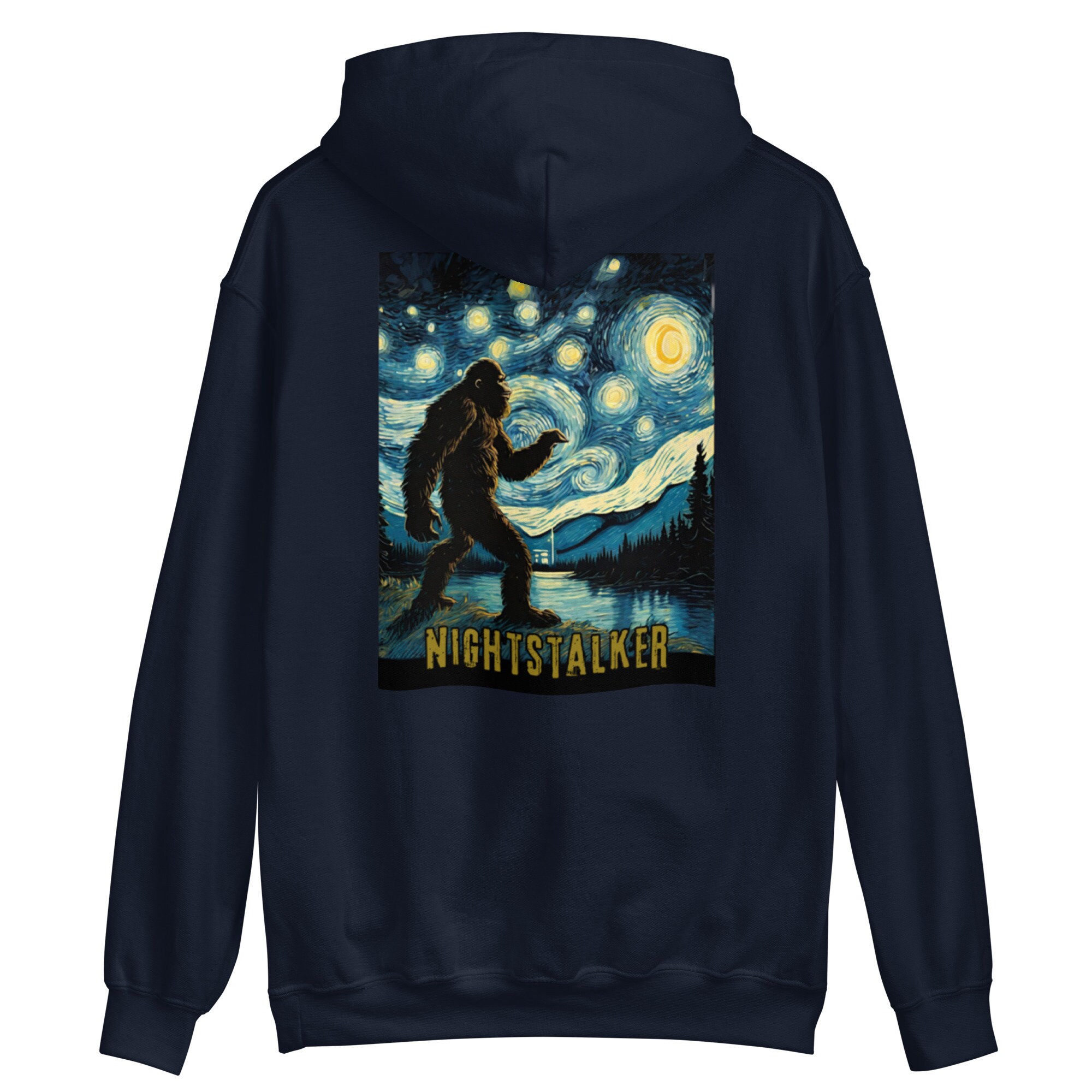 Big Foot Hoodie , Starry Night Bigfoot Hoodie, Bigfoot Sweatshirt, Mens ...