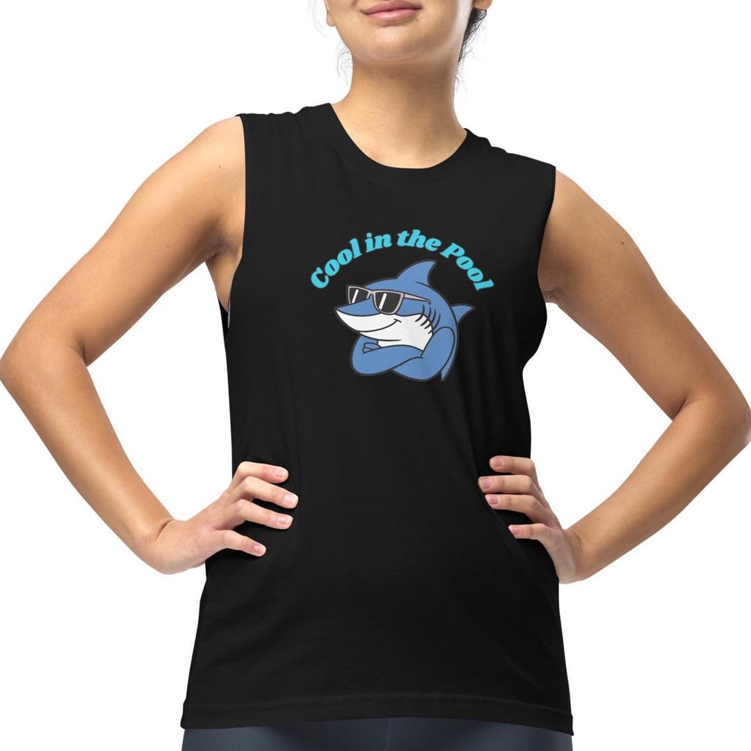 Funny Pool Shark Muscle Shirt: Swimmer Gift Tank Top - Etsy