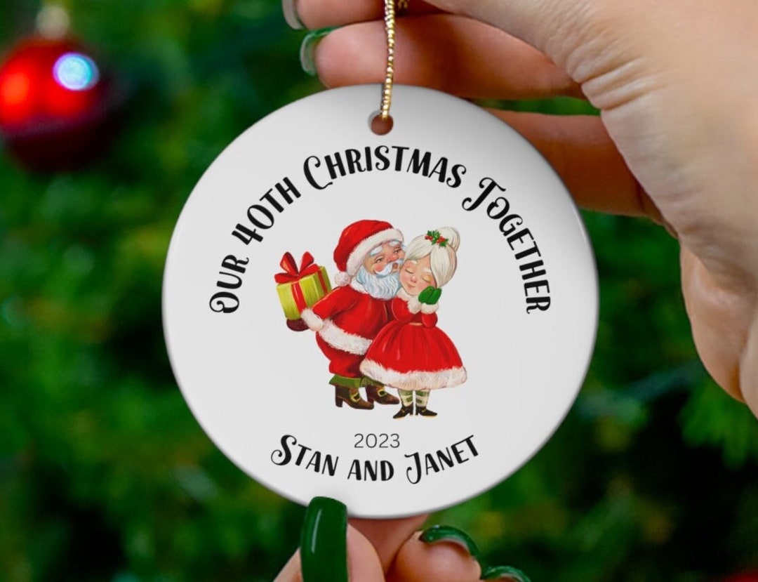 Personalized 40th Anniversary Christmas Ornament, Parents, Grandparents ...