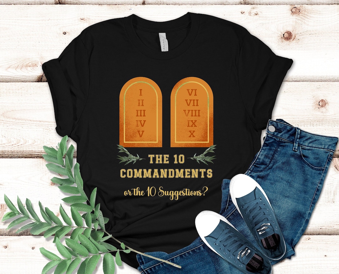 Ten Commandments T-shirt: Christian Unisex Tee - Etsy