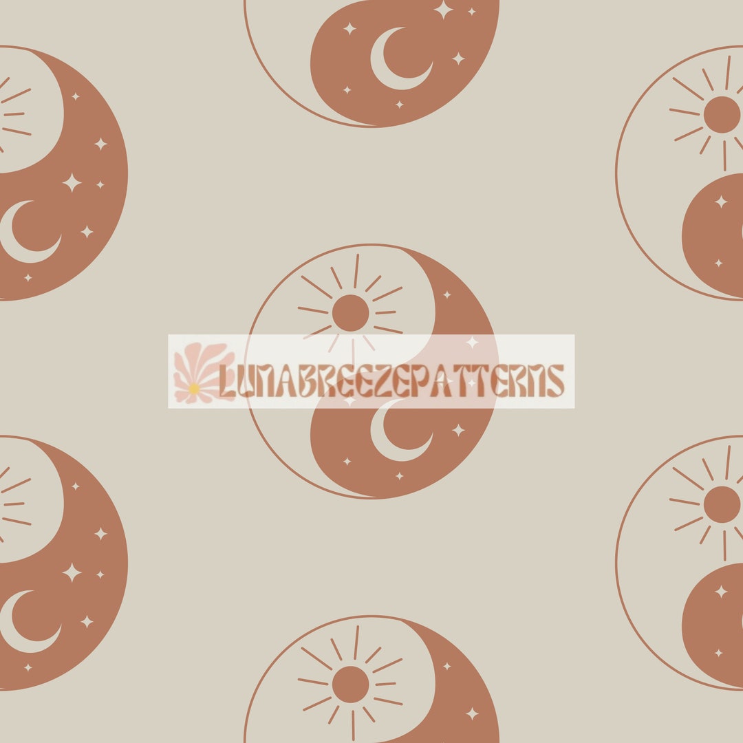 Bohemian Yin Yang Seamless Repeat Pattern - Etsy