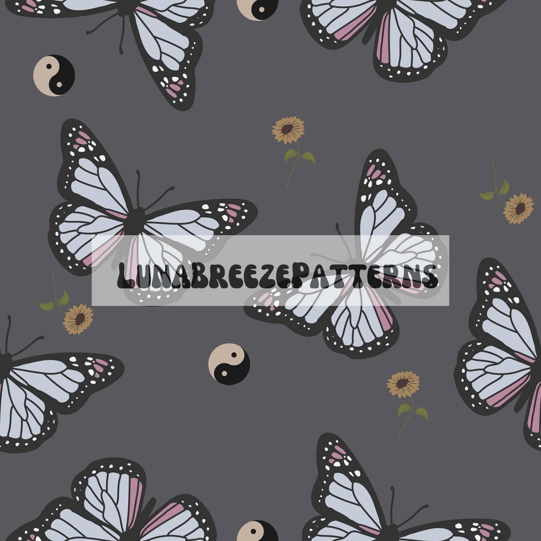 Smokey Butterfly Repeating Pattern - Etsy