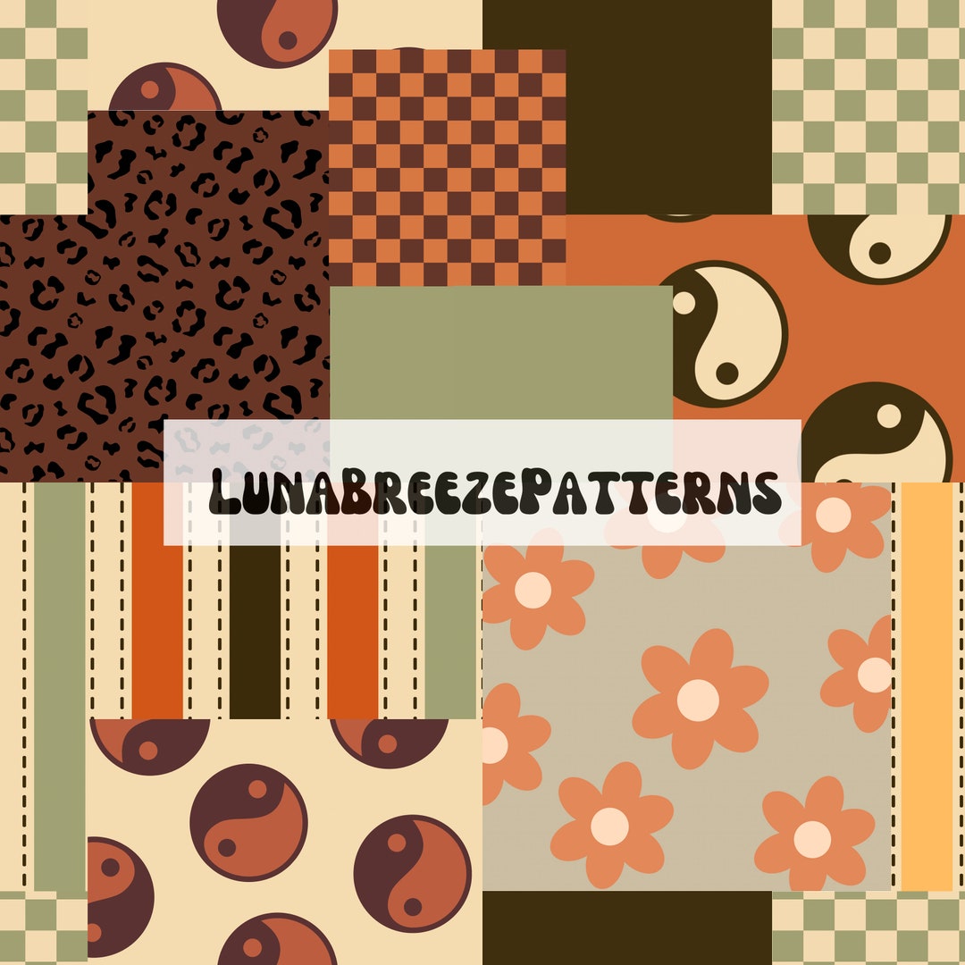 Retro Patchwork Seamless Repeat Pattern - Etsy