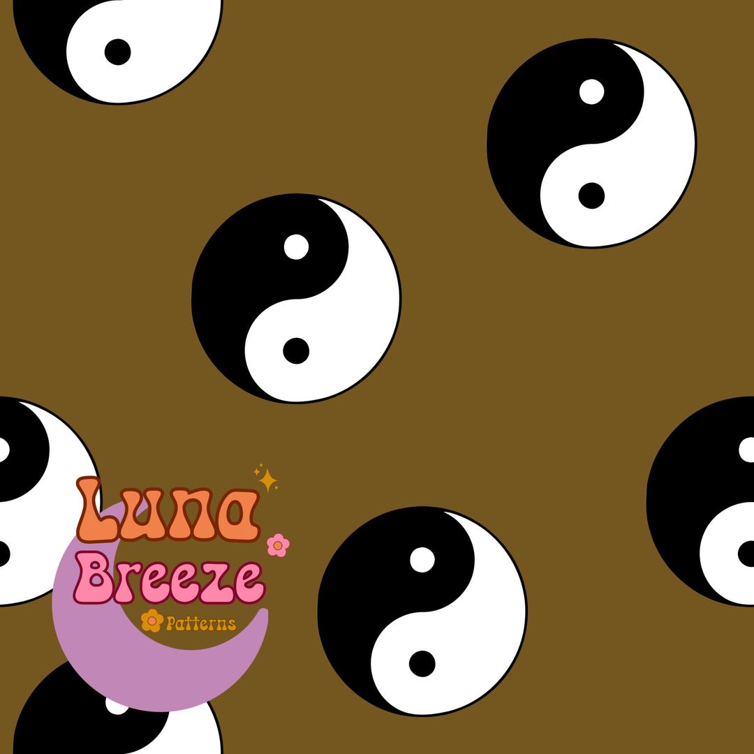 Olive Yin Yang Seamless Repeating Pattern - Etsy