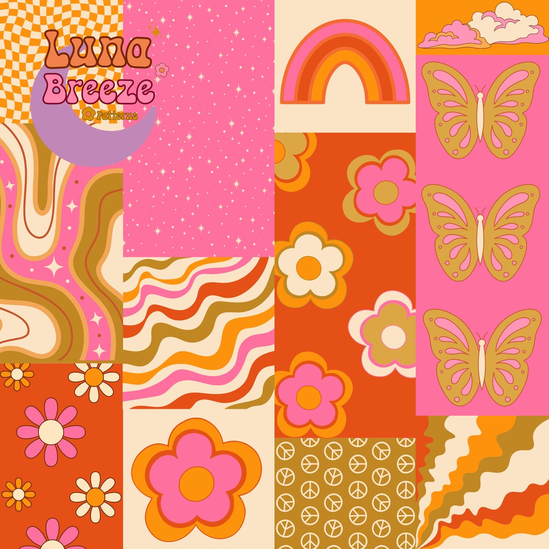 Retro Squares Seamless Repeating Pattern - Etsy