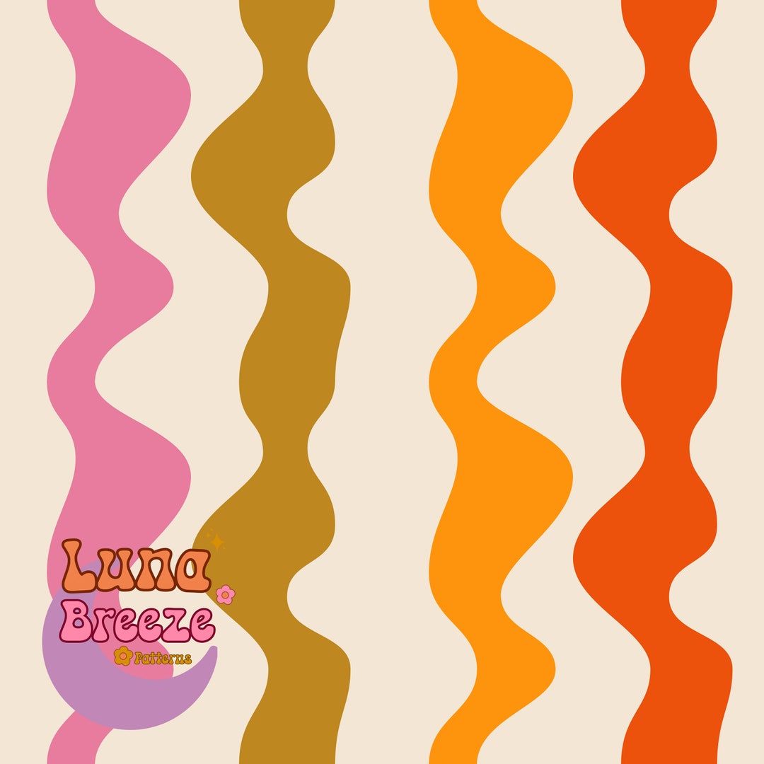 Retro Waves Seamless Repeating Pattern - Etsy