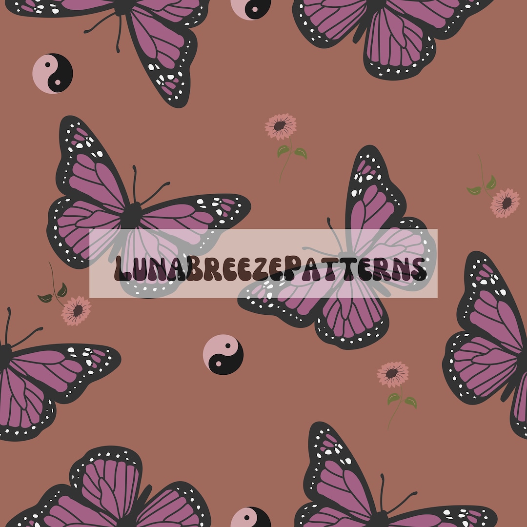 Purple Butterfly Seamless Repeat Pattern - Etsy