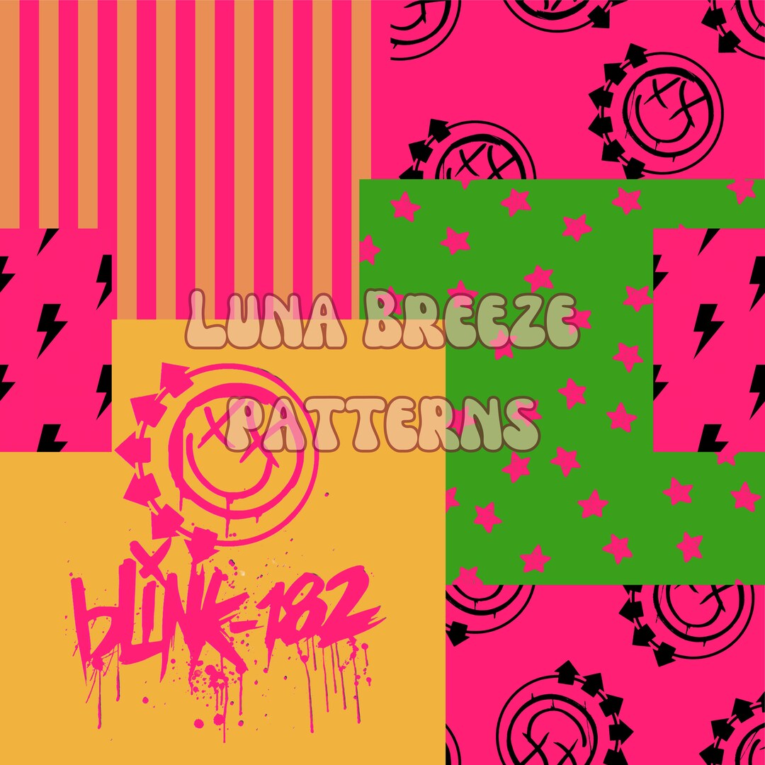 Blink 182 Patchwork Seamless Repeating Pattern - Etsy