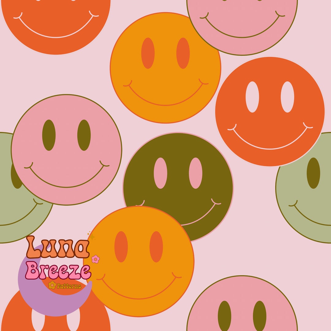 Fall Smileys Seamless Repeating Pattern - Etsy