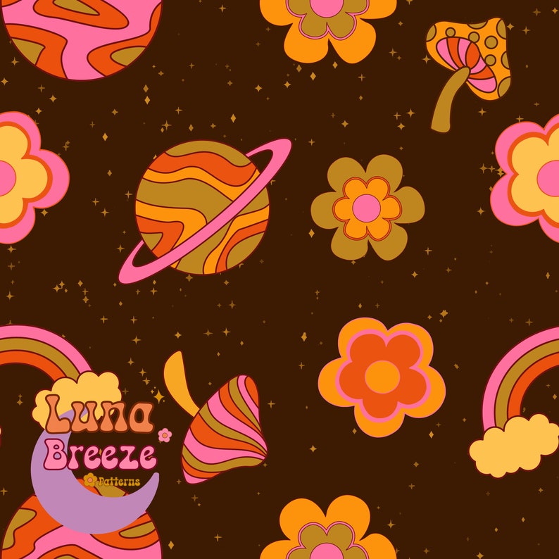 Retro Planets Seamless Repeating Patterns - Etsy