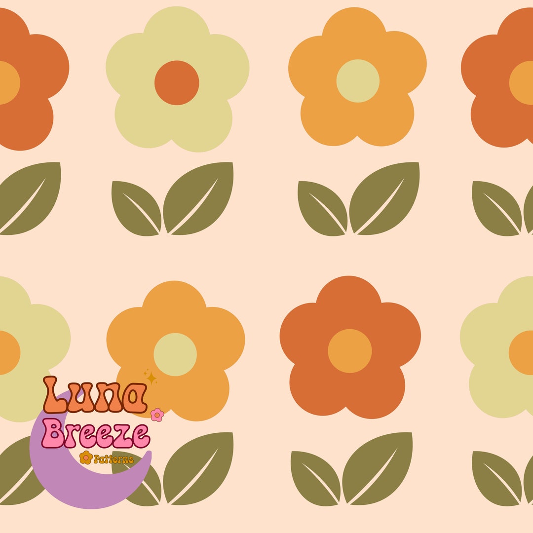 Retro Dainty Daisy Seamless Repeating Pattern - Etsy