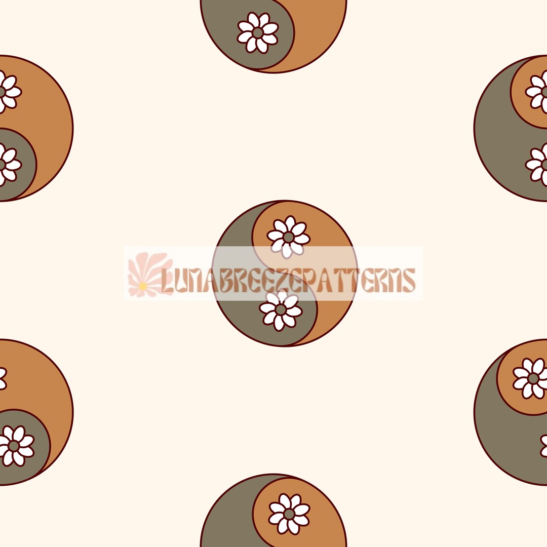 Fall Ying Yang Seamless Repeat Pattern - Etsy