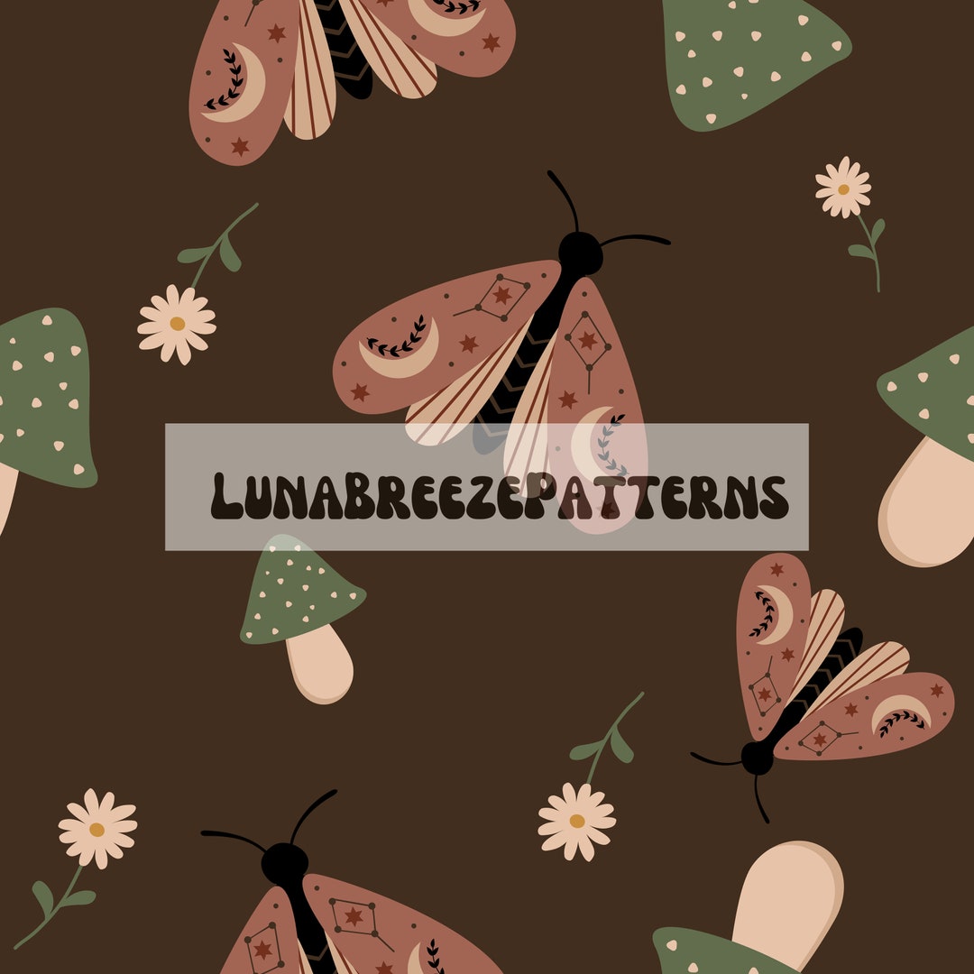 Mystic Moth Seamless Repeat Pattern - Etsy