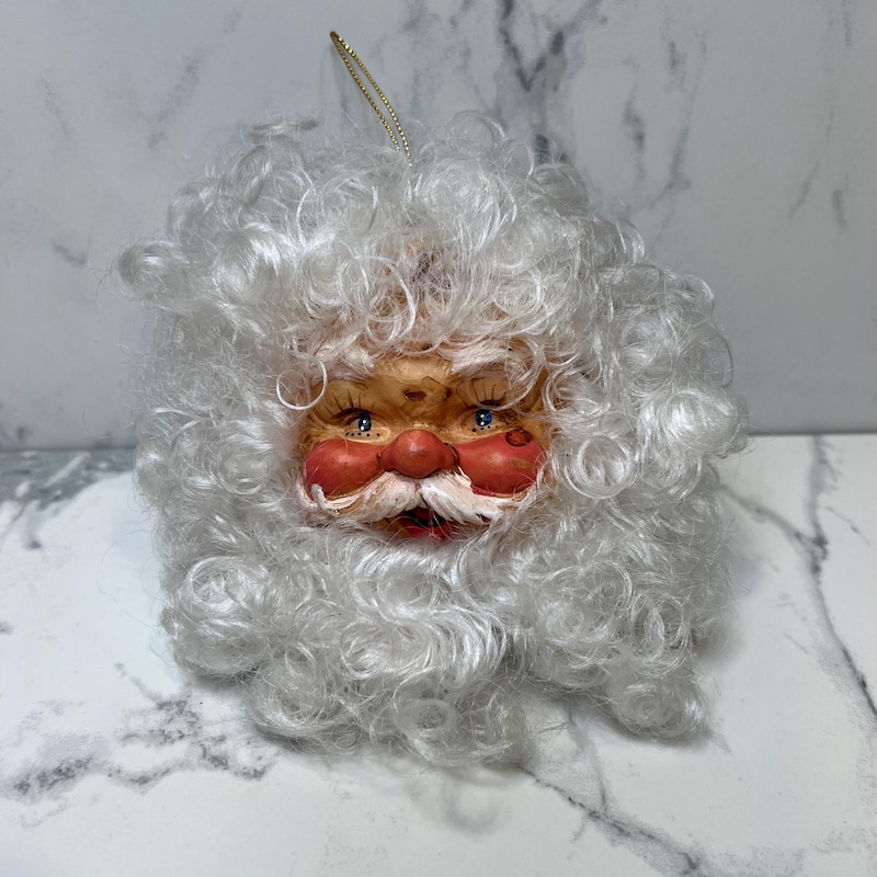 Santa Head Ornament - Etsy