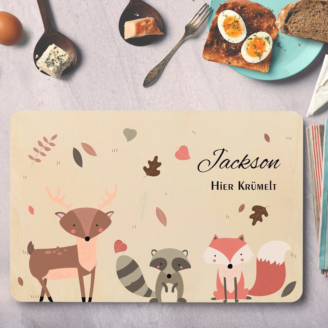Personalized Breakfast Board for Kids Custom Name Wooden - Etsy