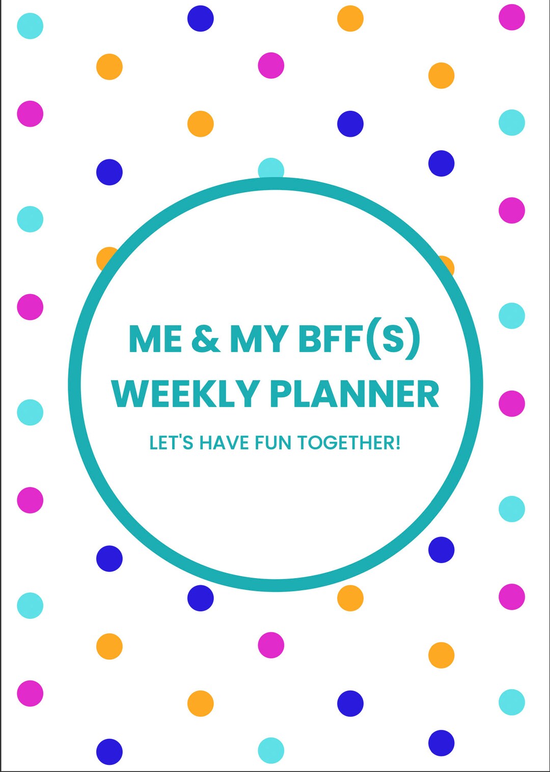 Best Friends Planner: the Perfect Gift for You and Your Bestie on Etsy ...