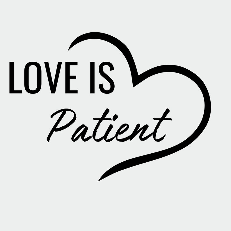 Love is Patient Kind SVG, Bible Verse Heart Clipart Bundle, Christian ...