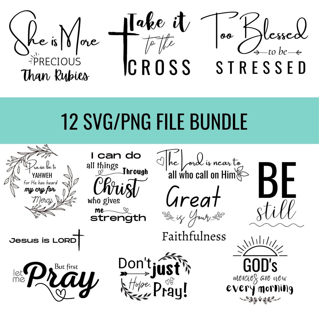 Christian Bundle SVG, Scripture Bundle, Instant Download, Bible Verse ...