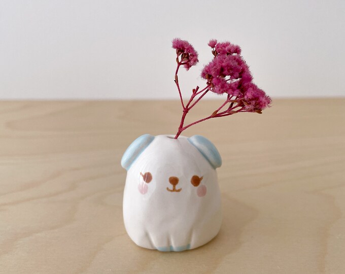 Handmade Ceramic Mini Dog Vase - Etsy