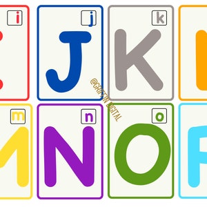 Classroom Decor Watercolor Alphabet Printable Cards for Preschool Abc ...