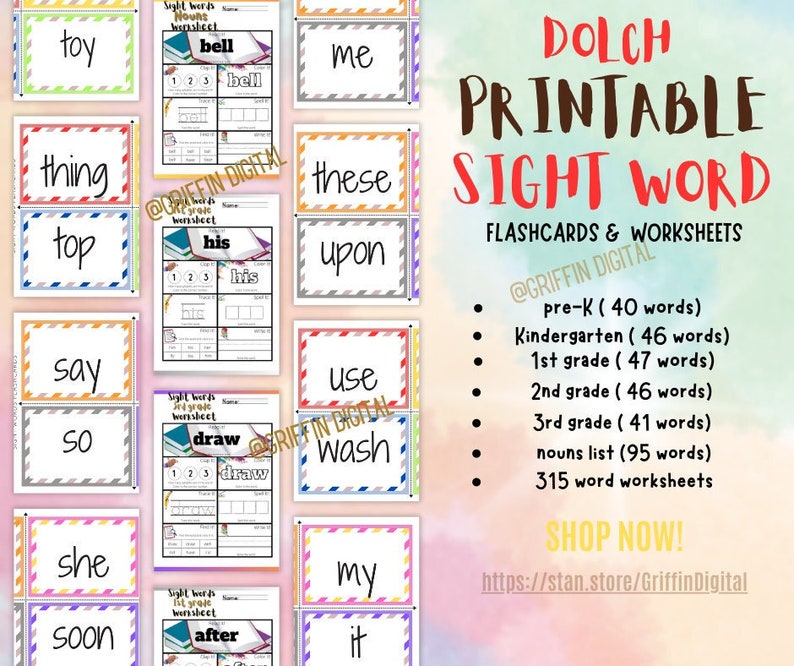 Printable First Hundred Sight Word Flashcards | Kindergarten-3rd Grade ...