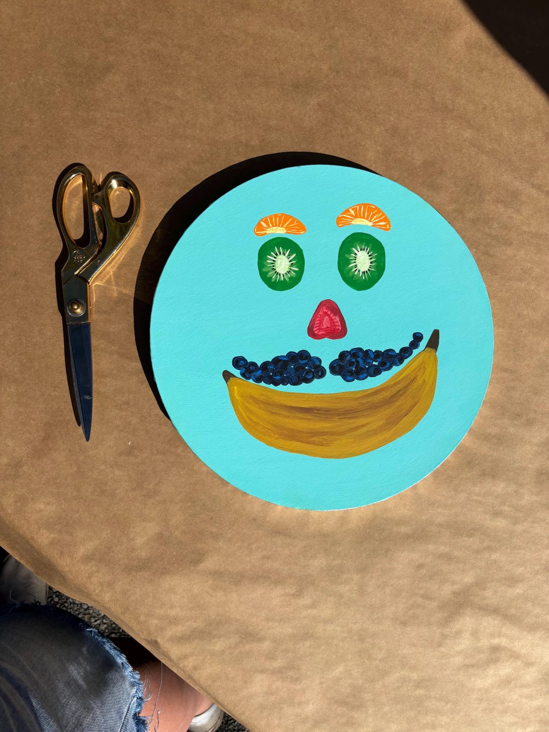Smiley Fruit Face Original Painting - Etsy