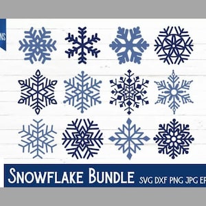 Snowflake Bundle 12 Designs Cricut SVG JPG PNG Digital Download Winter ...