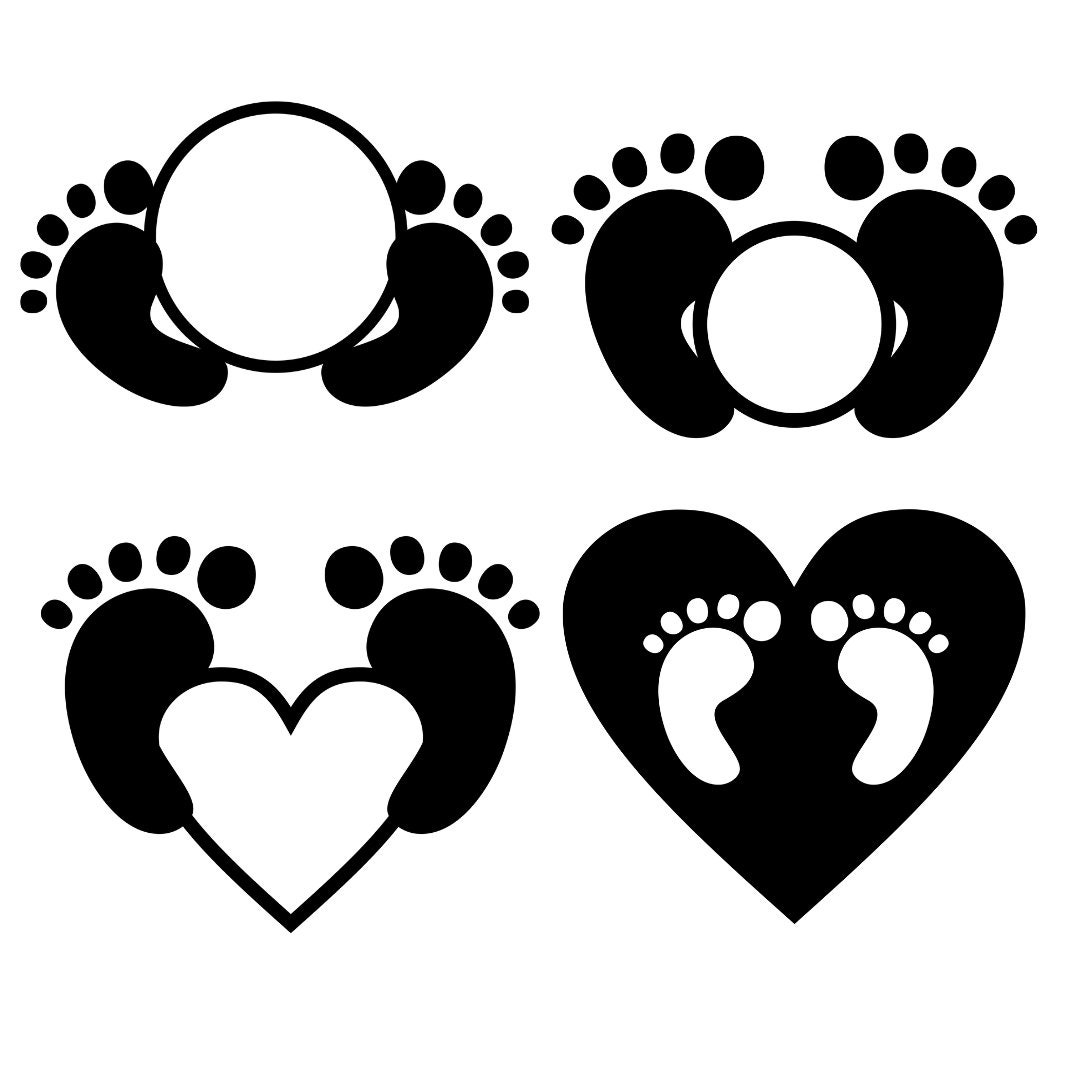 8 Baby Feet Designs Digital Download PNG - Etsy