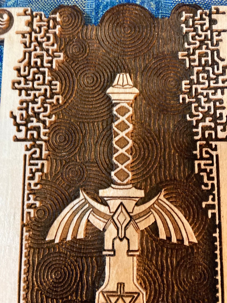 Legend of Zelda Master Sword (wood Engraving) - Etsy
