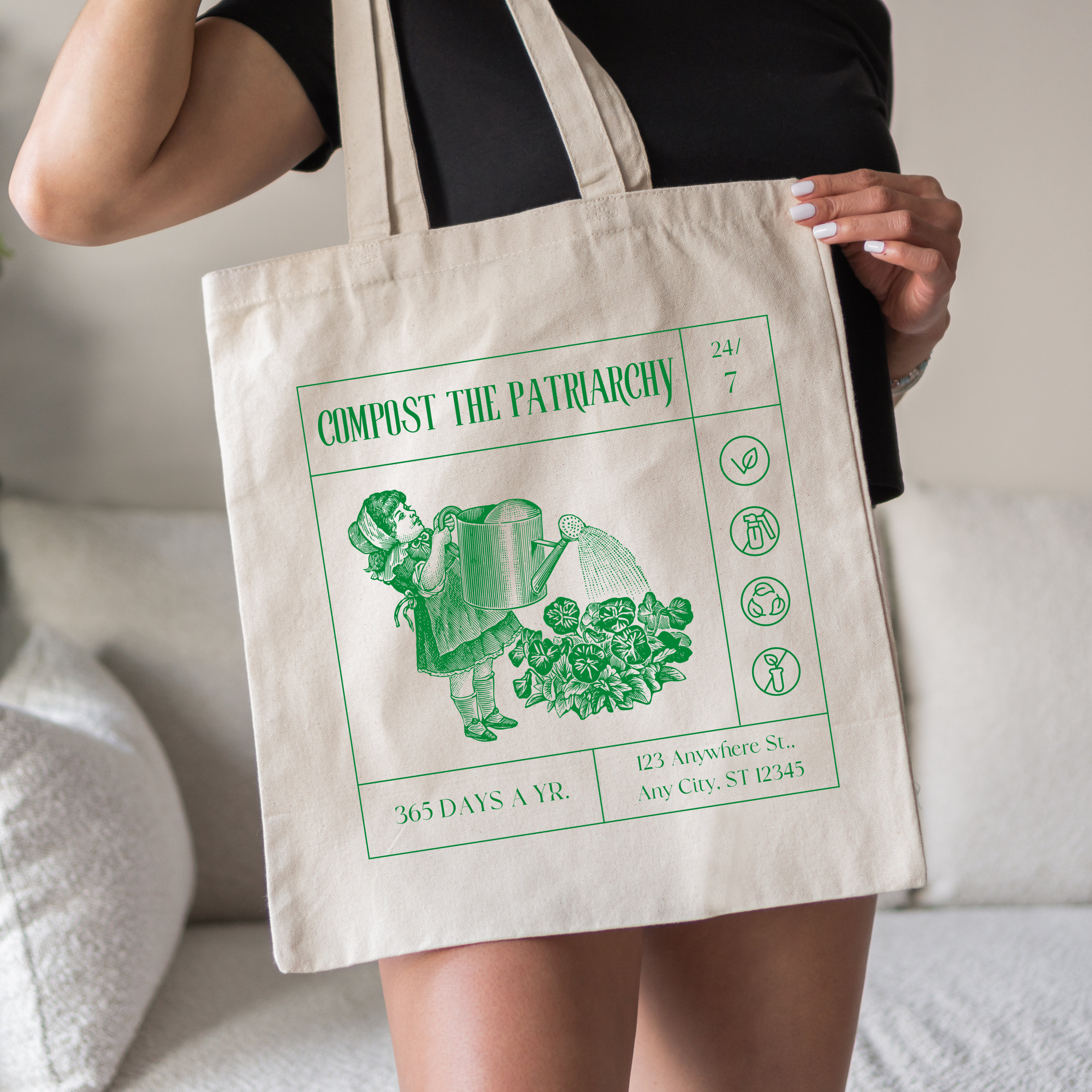Compost the Patriarchy Tote Bag: 100% Cotton Feminist Gift - Etsy