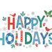HAPPY HOLIDAYS 5x7 Printable Greeting Card & Envelope - Etsy
