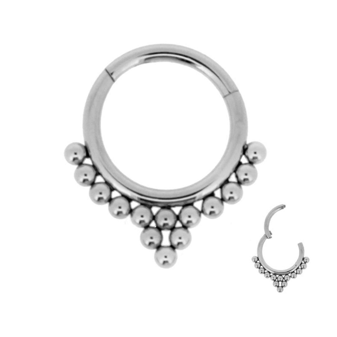 Stainless Steel Hinge Septum Clicker With Multi Balls - Etsy
