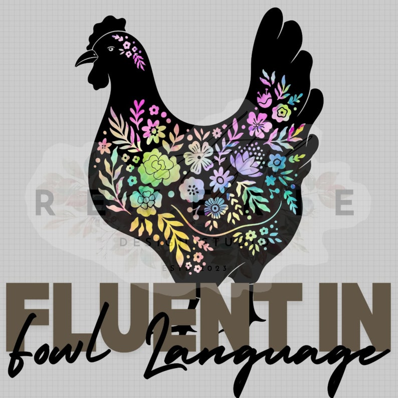 Four Chicken Fluent in Fowl Language PNG Panels - Etsy