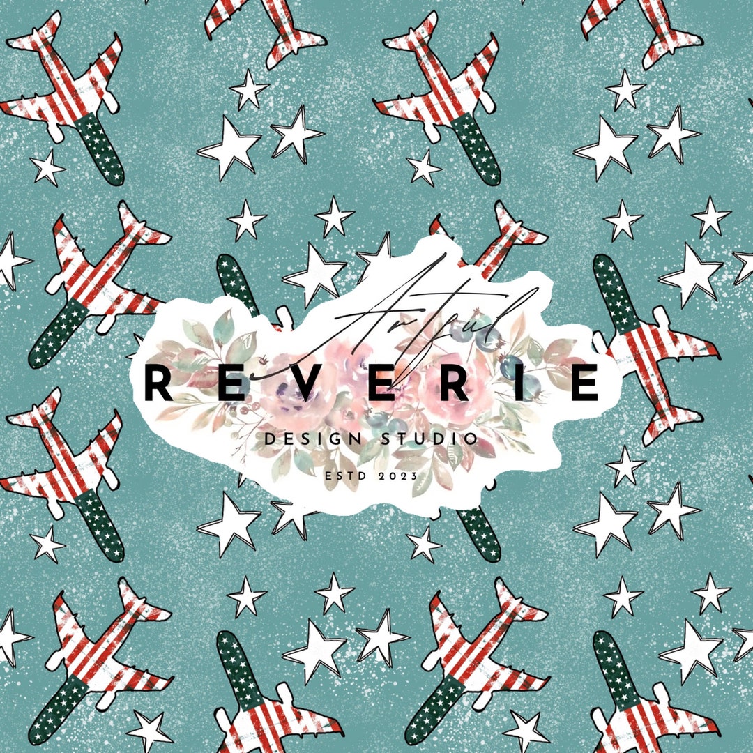 Patriotic Plane - Seamless Pattern Print - Etsy