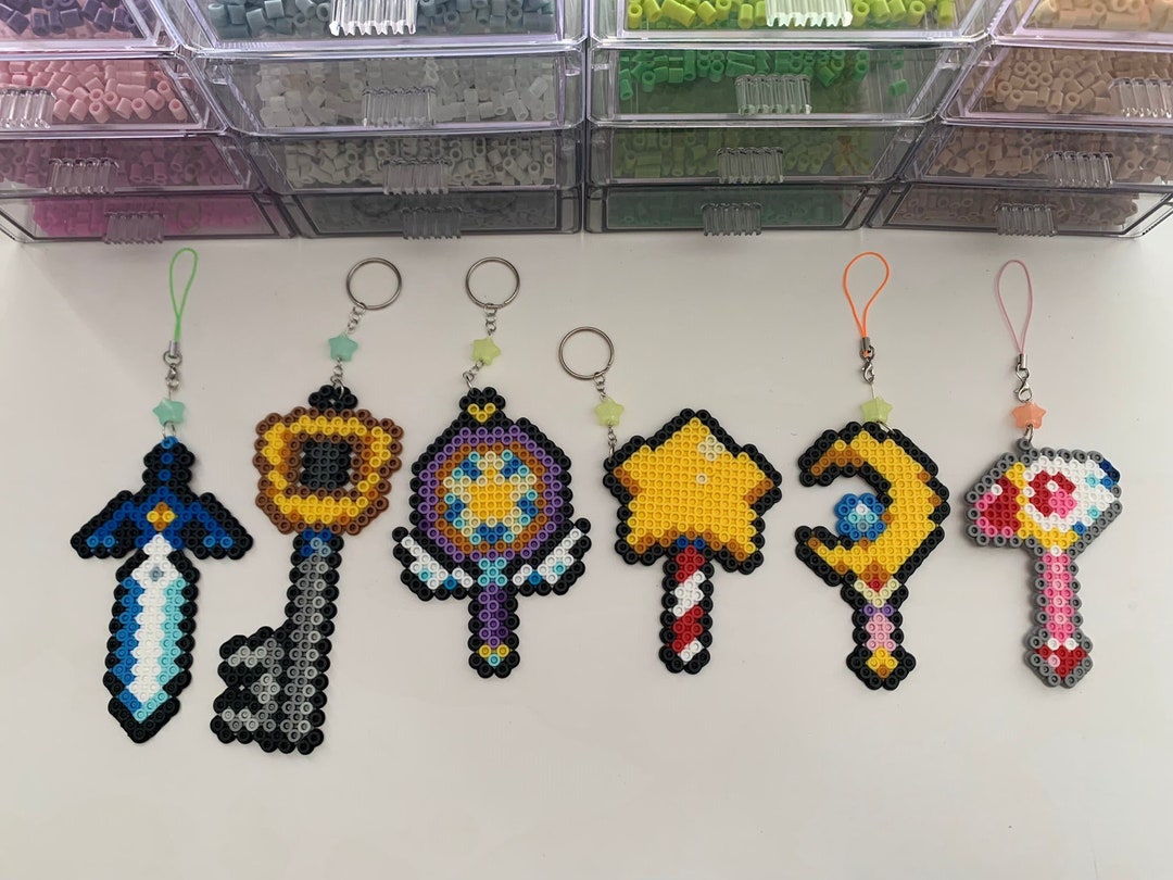 Magical Weapons Perler Beads Keychains and Phone Charms - Etsy