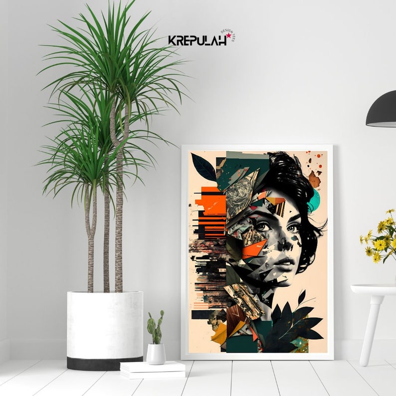 Tezza Collage Kit Wall Art: Transform Your Space With 4 Unique Artistic ...