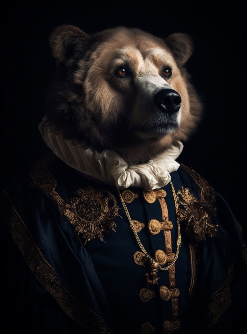 15 Printable Images of Royal Pet Portraits/ Animals Dressed in Royal ...
