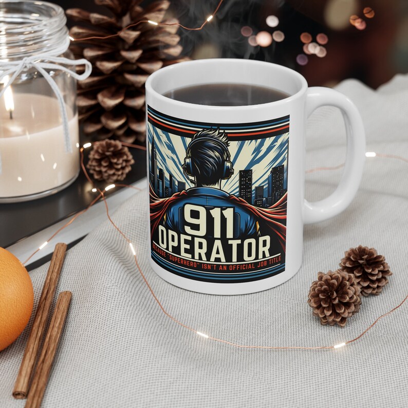 911 Operator Tribute Mug 11oz Heroic Dispatcher Coffee Cup, Emergency ...