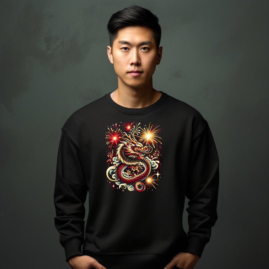 Lunar New Year Dragon Sweatshirt 2024 Festive Unisex Pullover - Etsy