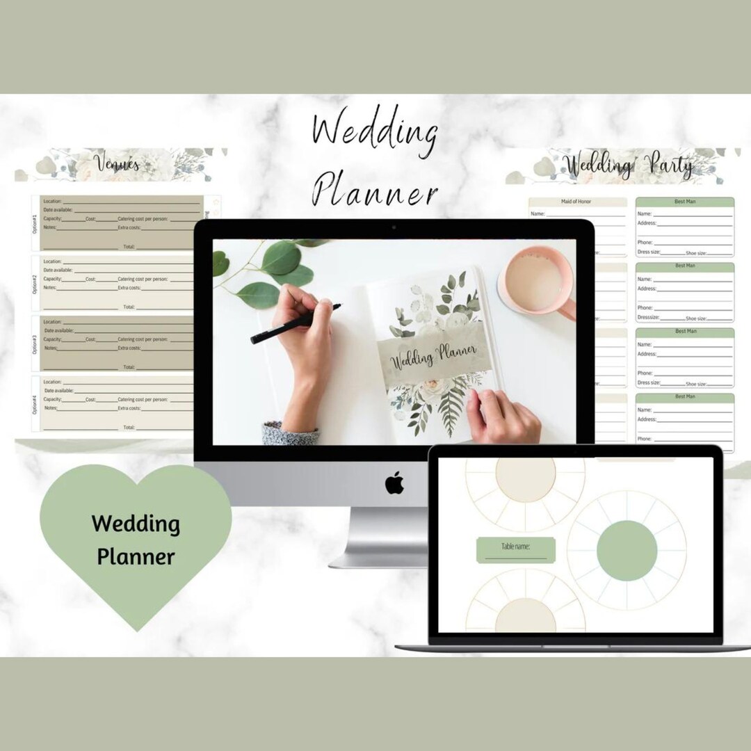 Editable Wedding Planner/journal - Etsy