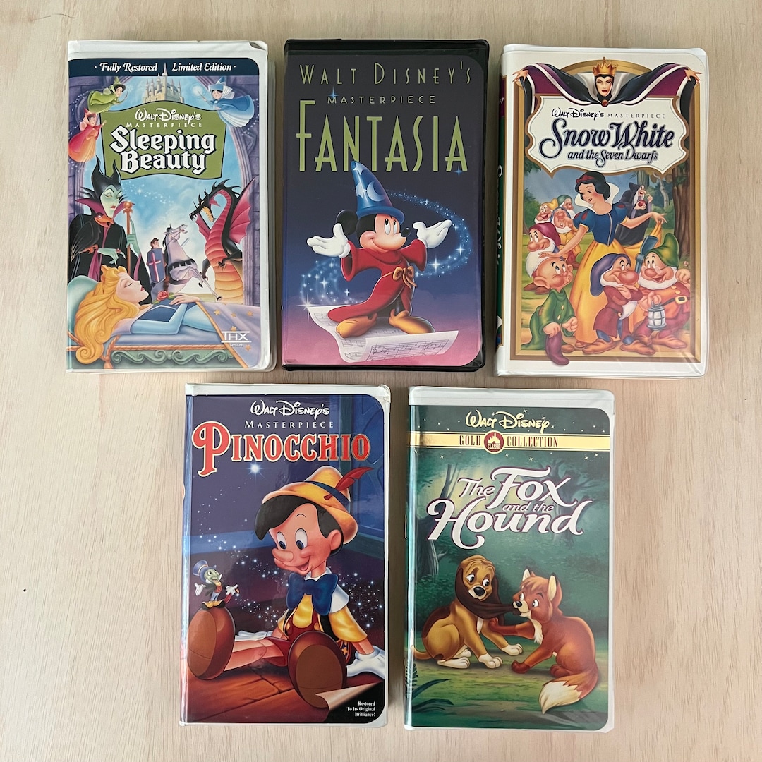 Disney VHS Classics sold Individually Sleeping Beauty, Fantasia, Snow White, Pinocchio, Fox and ...