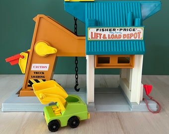 Fisher Price Little People Lime Green Hauler Truck Rig Vehicle Vintage ...