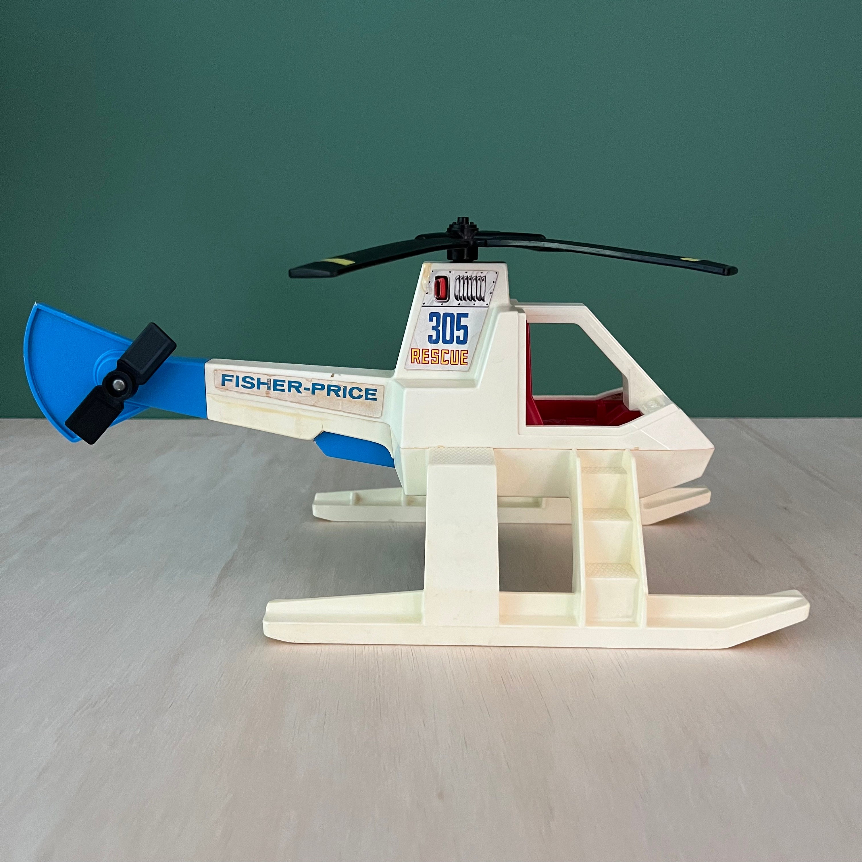 Vintage 1974 Fisher Price Rescue Helicopter Toy Chopper 305 - Etsy