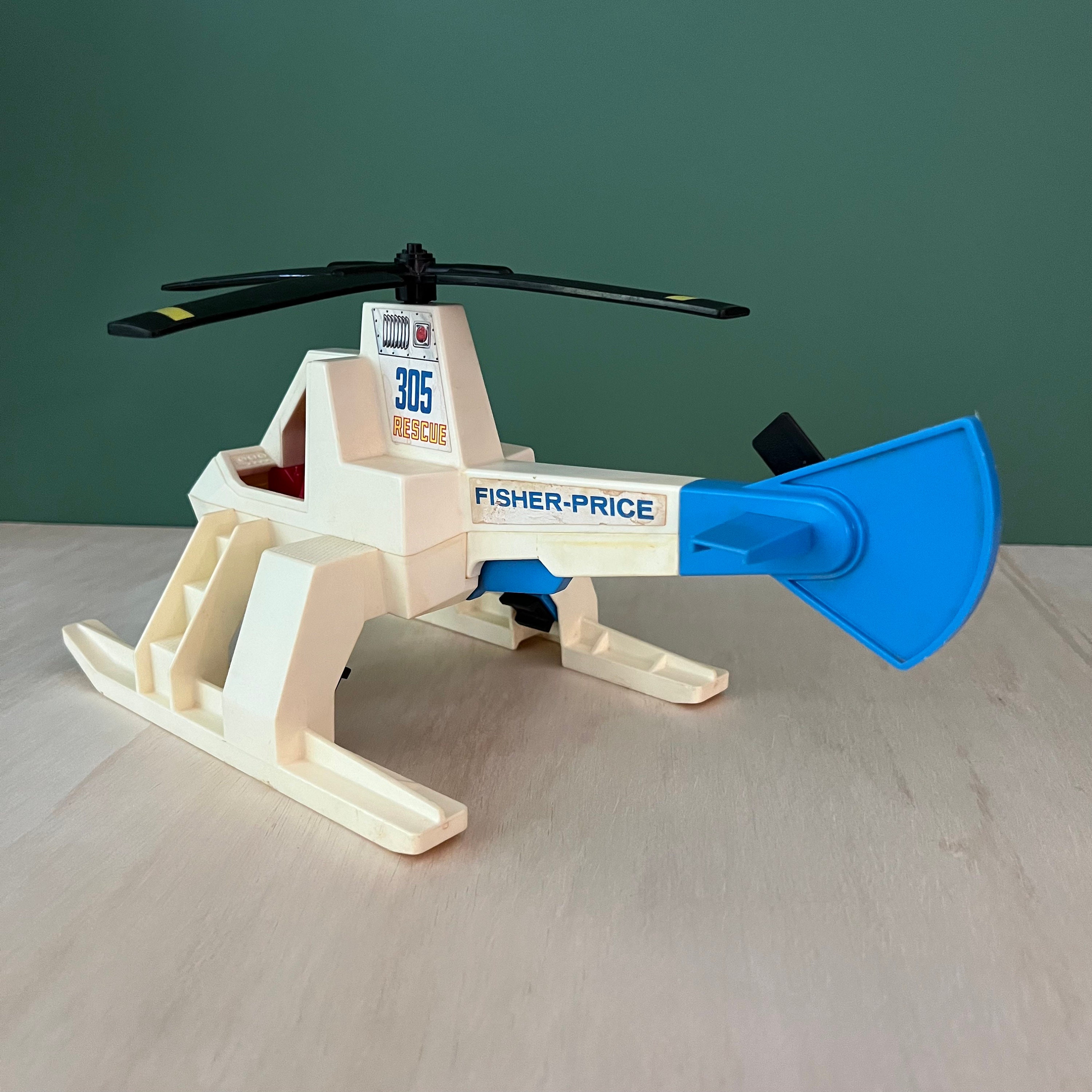 Vintage 1974 Fisher Price Rescue Helicopter Toy Chopper 305 - Etsy